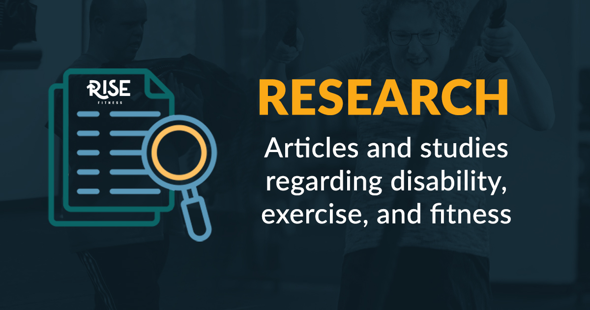Research Articles - RISE Fitness | Adaptive and Inclusive Fitness in ...